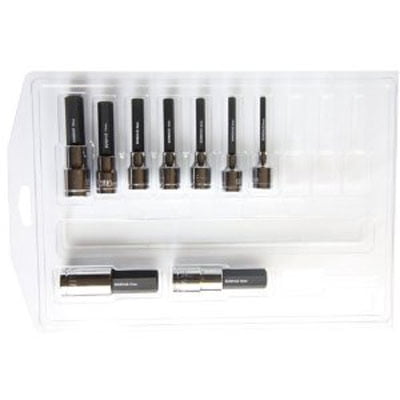 9 Piece Hex Bit Set W/Sockets Metric - Walmart.com