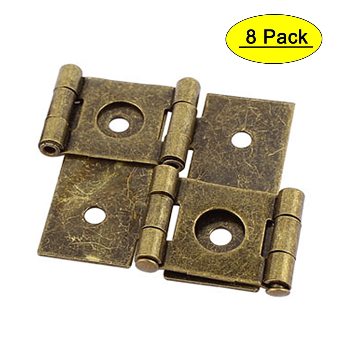 Uxcell 46mmx54mm Retro Style Double Acting Folding Screen Hinge Bronze ...
