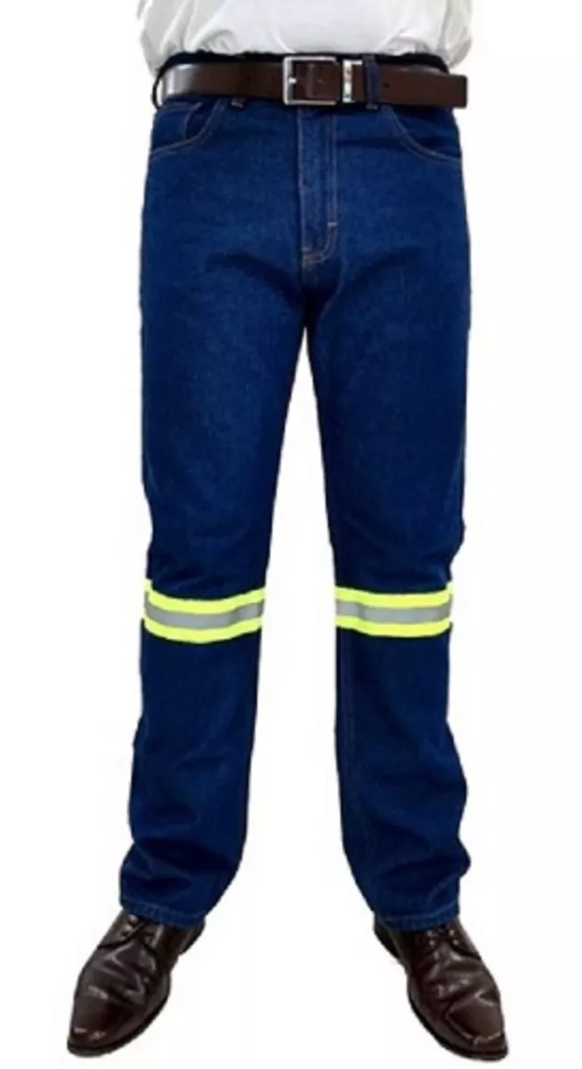 Pantalón Vaquero Mezclilla Uso Rudo Con Reflejante | Bodega Aurrera en ...