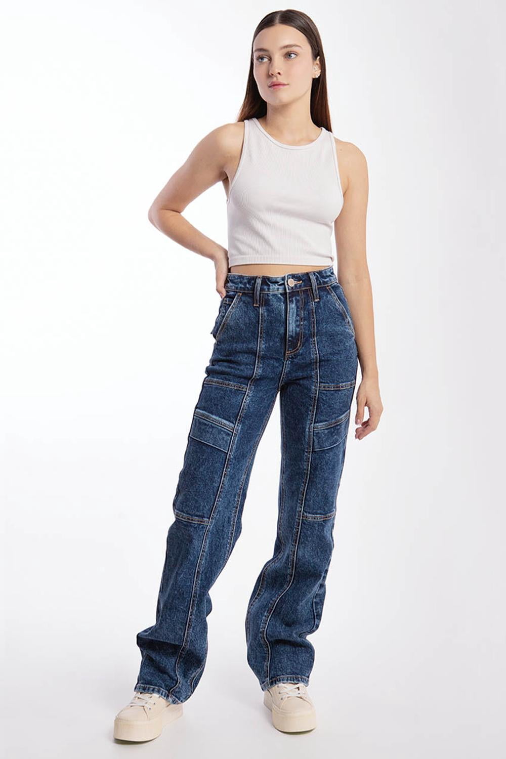 Jeans Wide Leg Balam / Juvenil, 6519 (Dark) azul oscuro CH | Bodega ...