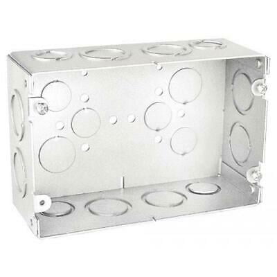 2-1/2" Deep, Two Gang Multi-Gang Box with 3/4" and 1" Conduit Knockouts ...