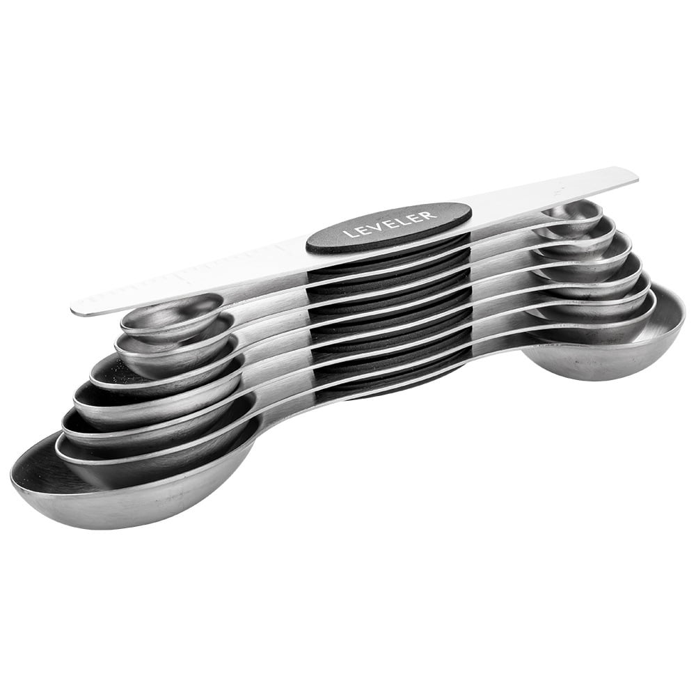 Magnetic Measuring Spoons Set, Stainless Steel Dual Sided Spoons Set of ...