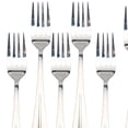 Unique Bargains Stainless Steel Dinner Forks 7 Inch 8-Piece Silverware ...