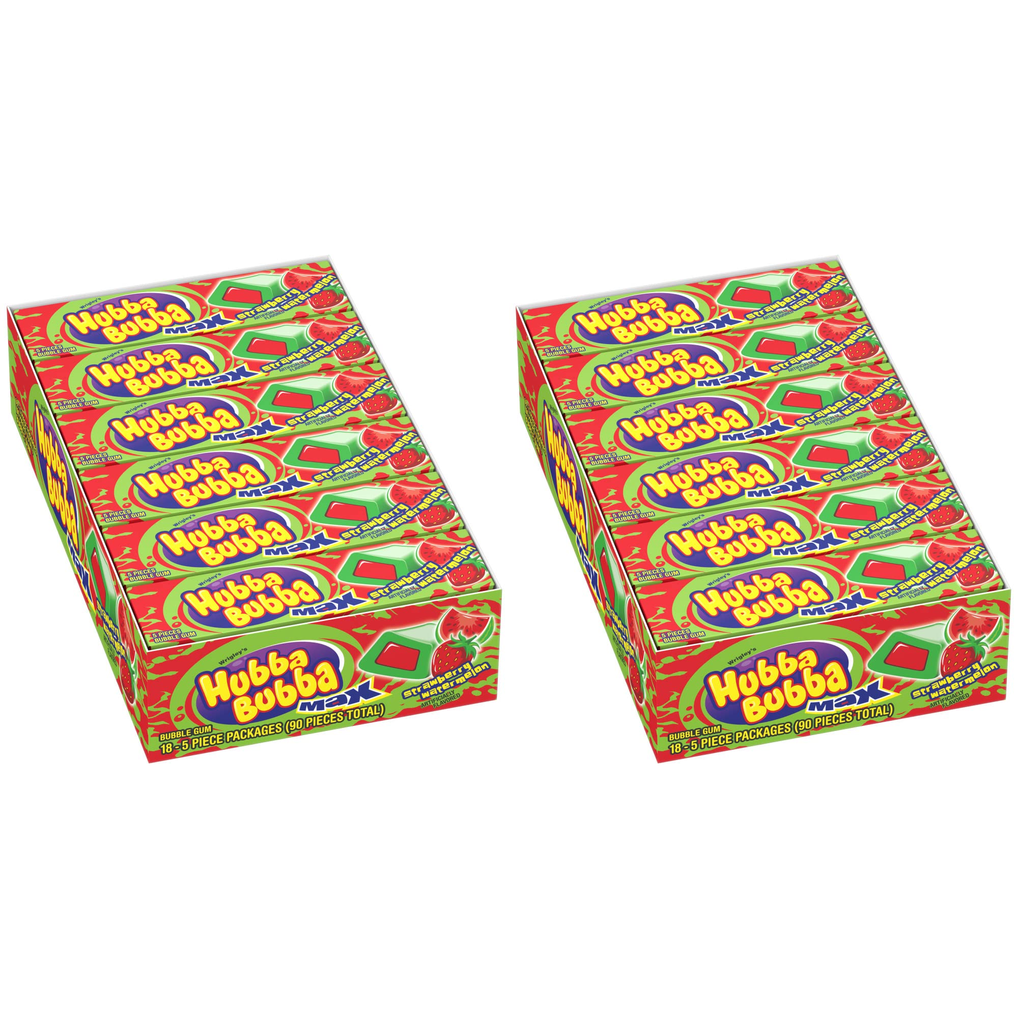 Hubba Bubba MAX Awesome Strawberry Melon 18 Count Ea. Pack (36 Pack Double Up) - Walmart.com