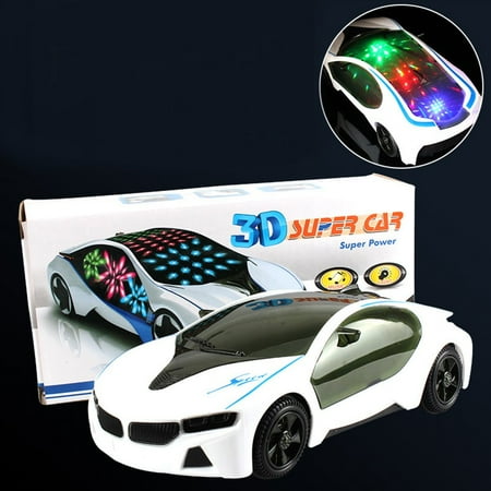 LED Light Music Racing Car Universal Electric Flash 3D Lights Children ...