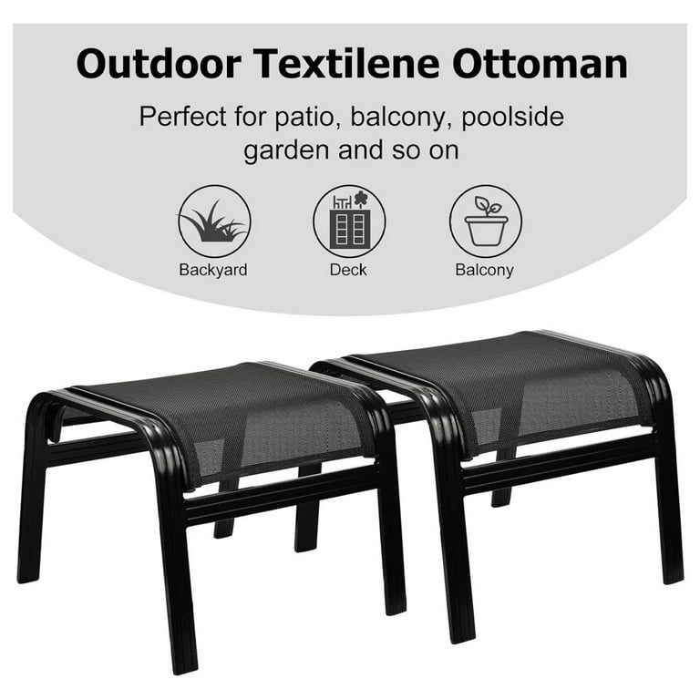 Black outdoor footstool store