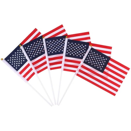 Sepeda 50Pcs USA Flags Handheld Small United States Flag Hand Wave ...