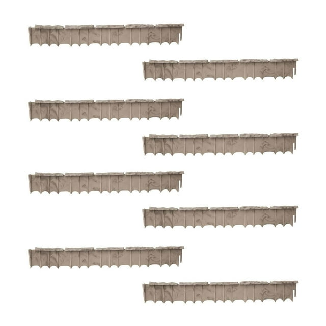 Suncast Quick Edge 35 Inch Single Strip Resin Lawn Edging, Flagstone (8 ...
