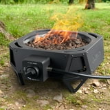 Ozark Trail 15" 54,000 BTU Propane Black Steel Portable Fire Pit with ...