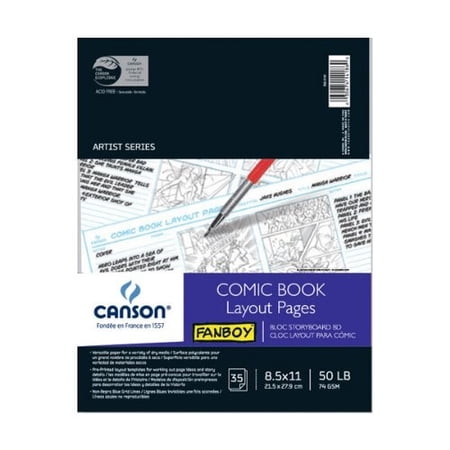 Canson Fanboy Comic Book Layout Pages 22cm . x 28cm . 35 sheets ...