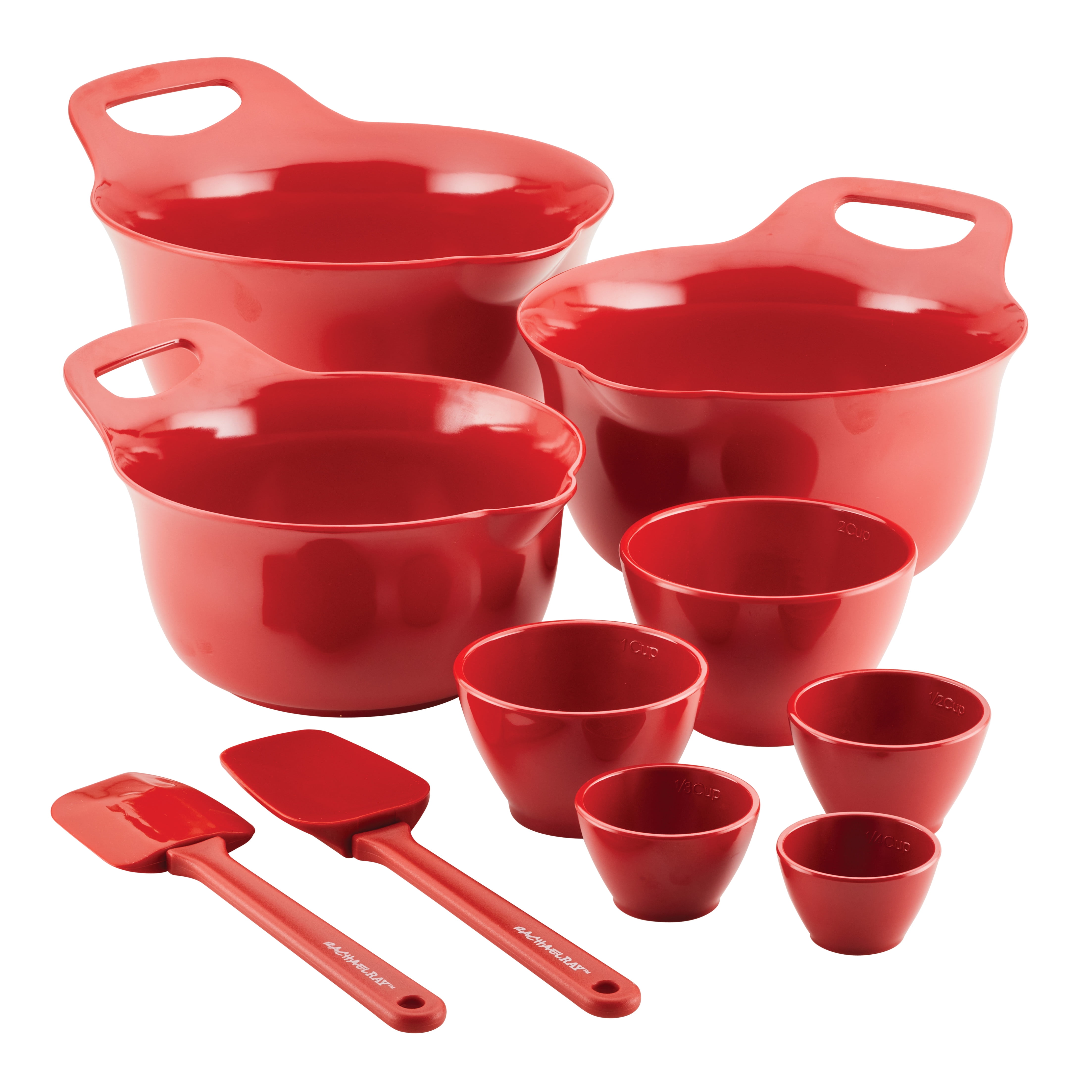 Rachael Ray Mix and Measure Mixing Bowl Measuring Cup and Utensil Set ...