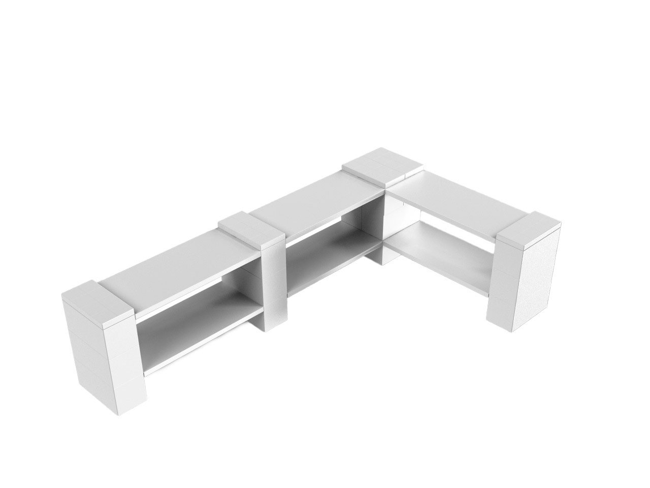 EverBlock 2 Level Double Corner Shelving Kit B | For Office, Playroom ...