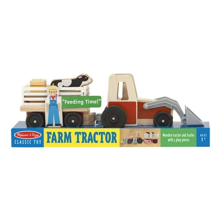 Melissa & Doug - Classic Wooden Farm Tractor Play Set | Walmart Canada