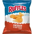 Ruffles Cheddar & Sour Cream Cheesy Cheddar Potato Chips, 1 oz Snack ...