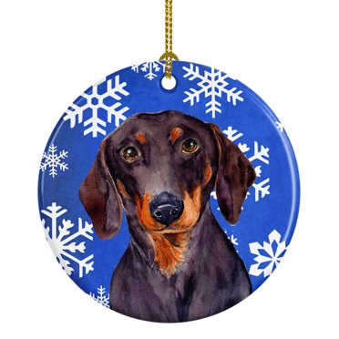 Black Cocker Spaniel Winter Snowflakes Ceramic Ornament - Walmart.com