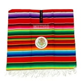 Authentic Mexico Flag Eagle Sarape Poncho - Unisex Adult One Size ...