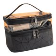 Cosmetic Bag 2 Layer Waterproof Portable Handheld Travel Large Capacity