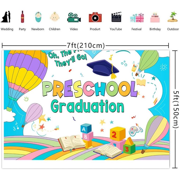 Preschool Graduation Backdrops Kindergarten Graduation Backdrop For