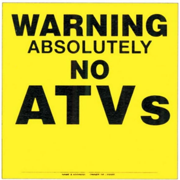 No Atv Sign