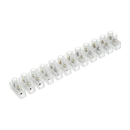 6A 12 Position Double Row Terminal Block Barrier Cable Connector Type H ...