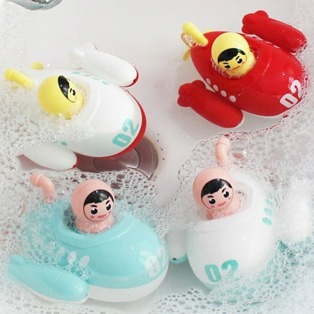 Baby Bath Submarine Toys Safety Portable Bathtub Wind-up Shower Toy Fun ...