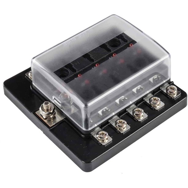 JEGS 10438 Standard Fuse Block 10-Pole LED Indicators 30 amp Circuit ...