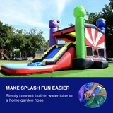 JumpOrange Inflatable Ninja Bouncer with Water Slide and Blower for ...