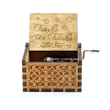 Vintage Style, Hand Cranked, Wooden Music Box-30 Note Tones | Walmart ...