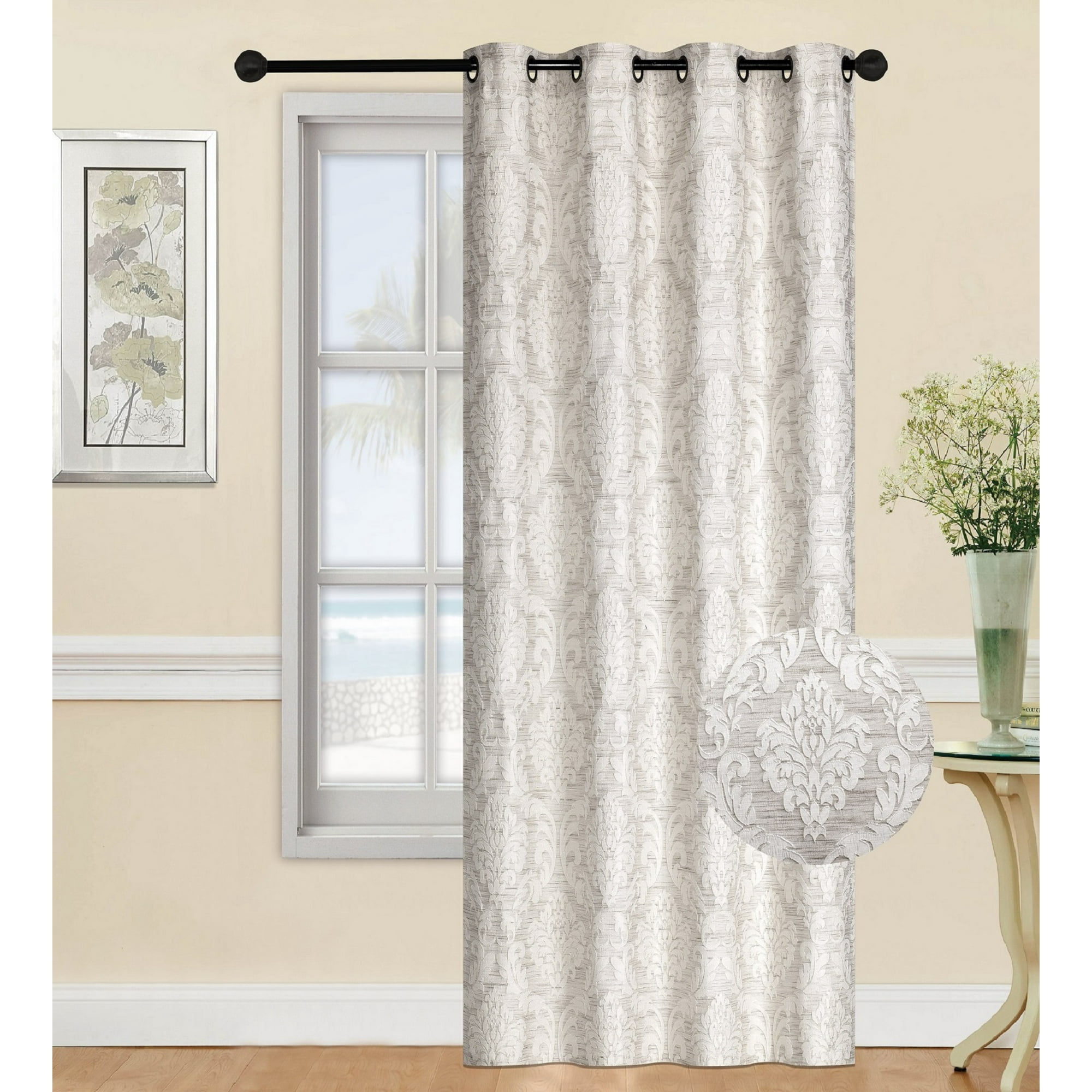 Click here for Pic Jacquard Grommet Panel  54x63 Inch  Taupe  One... prices