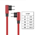 Double Angled Type C To Type C 60W Fast Charging Cable With Nylon ...