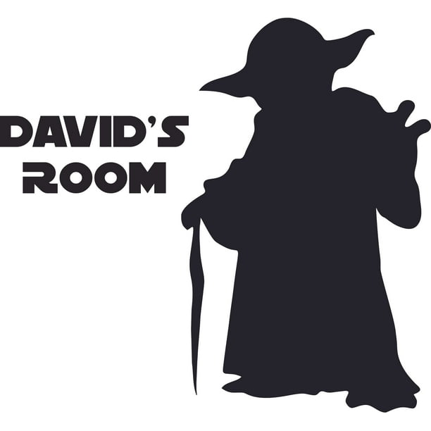 Star Wars Yoda Jedi Master Character Design Customized Wall Art Vinyl ...