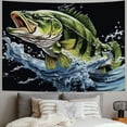 Chilfamy Bass Fish Tapestry Wall Hanging Beautiful Sage Color Fish ...