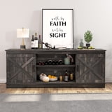 DEXTRUS Farmhouse Storage Buffet Cabinet, 59.5" Coffee Bar Sideboard ...