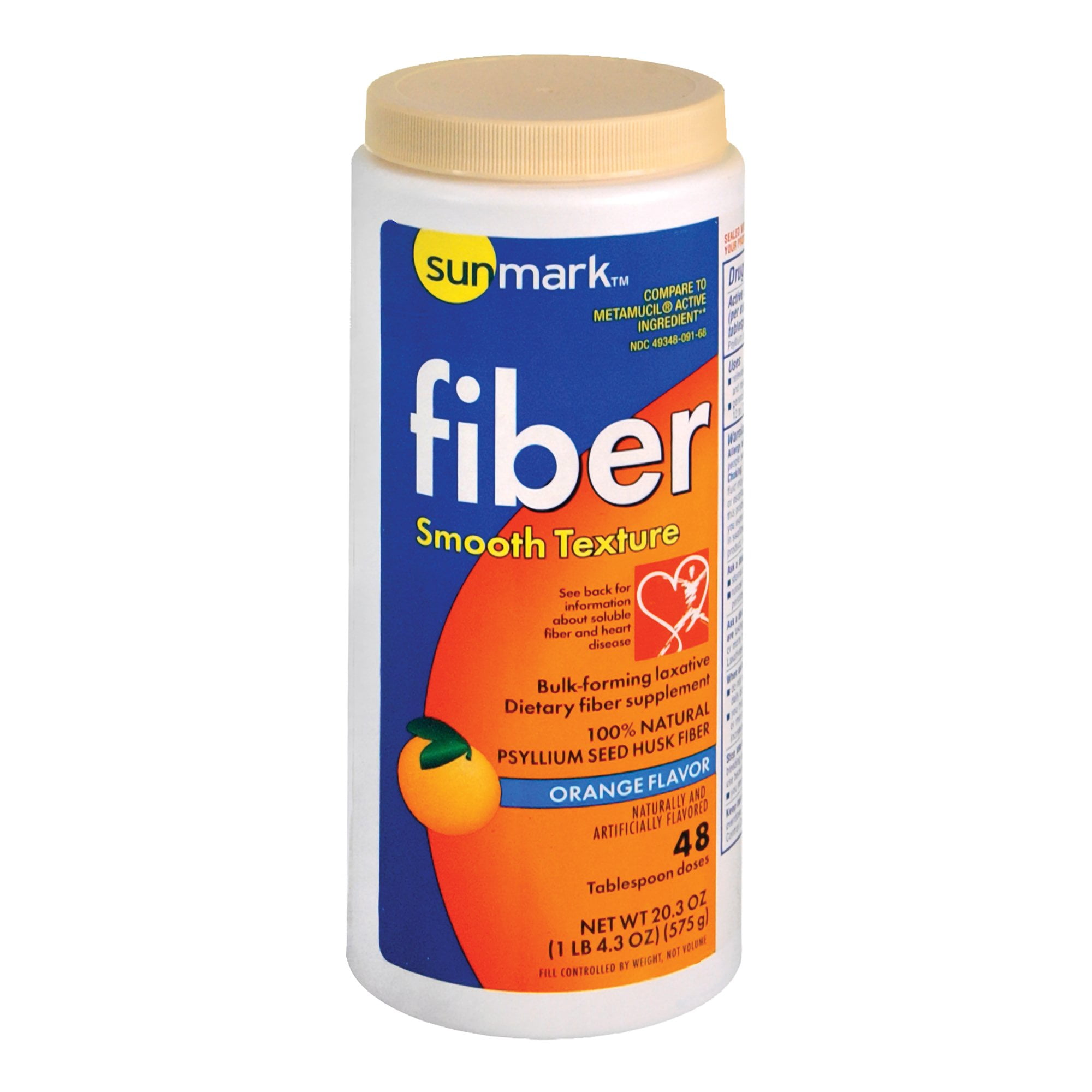 Sunmark Fiber Smooth Texture Orange Laxative Powder, 20.3 Oz. - Walmart.com