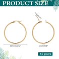 12 Pairs 201 Stainless Steel Hoop Earrings with 304 Stainless Steel ...