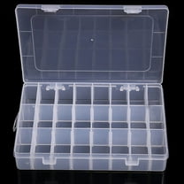 Leke Plastic Organizer Container Box 24 Compartments Jewelry Storage Box with Adjustable ...