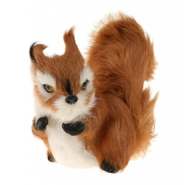 1Piece of Cute Crouching Squirrel Toy Artifical Furry Rabbit Toy Model ...