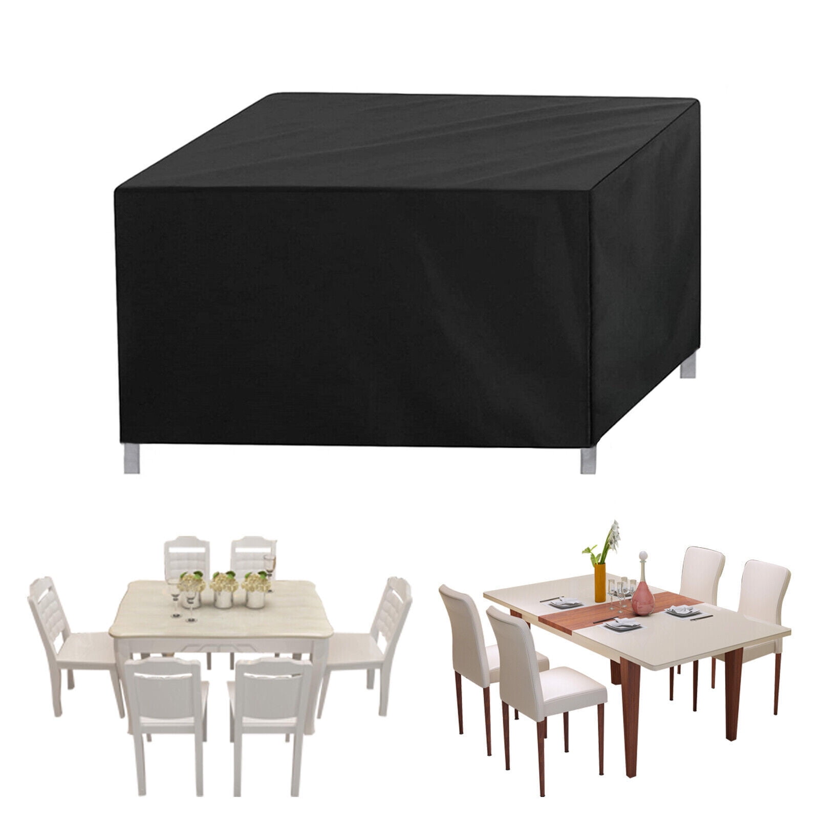 SHANNA Rectangular Patio Furniture Cover Outdoor Garden Dining Table ...