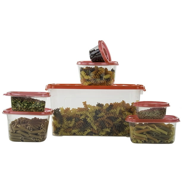 Imperial Home 54 Pc Plastic Food Storage Containers - Red - Walmart.com