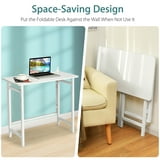 Gymax Folding Table Computer Desk PC Laptop Writing Table Home Office ...
