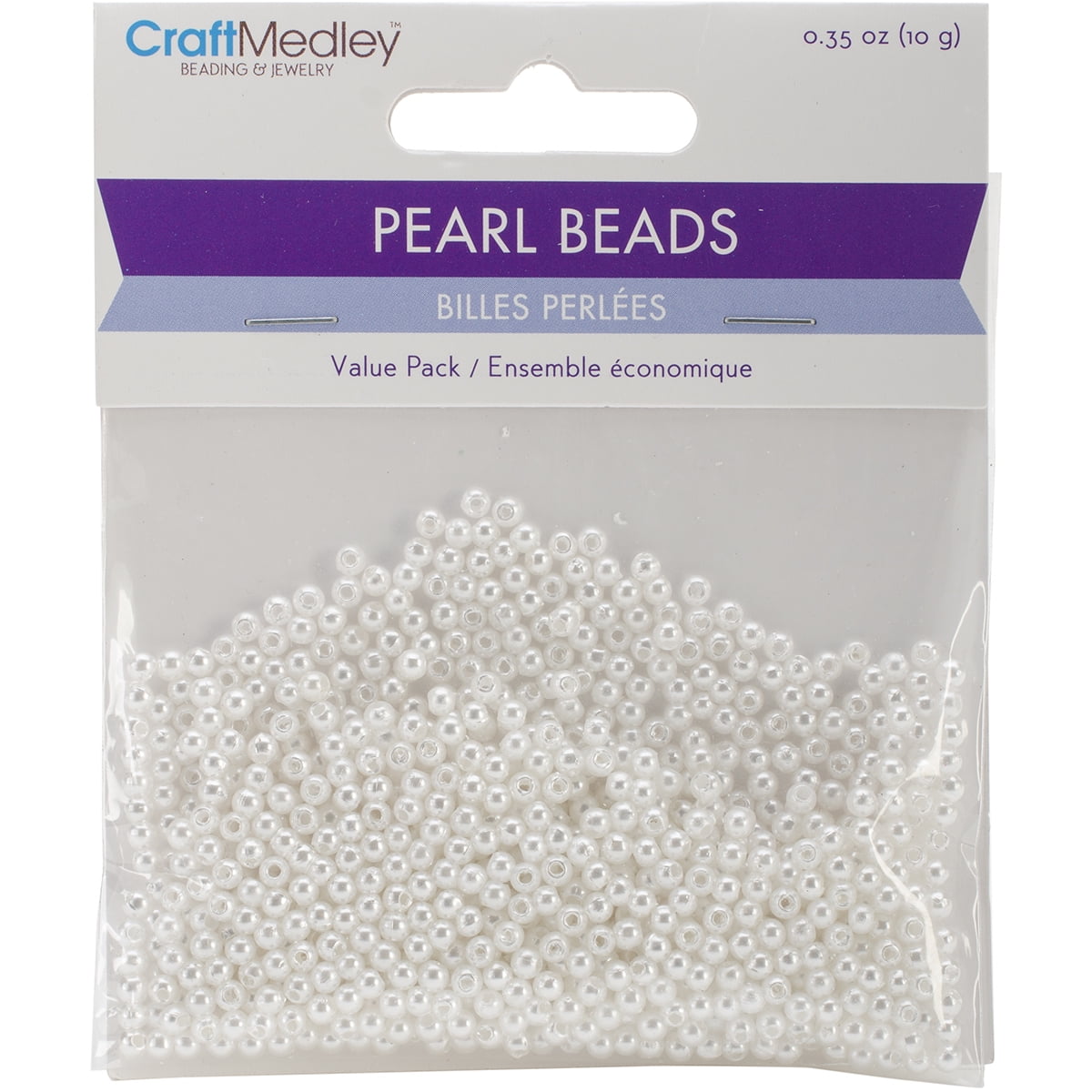 Click here for Multicraft Pearl Beads Value Pack -3mm White 850/P... prices