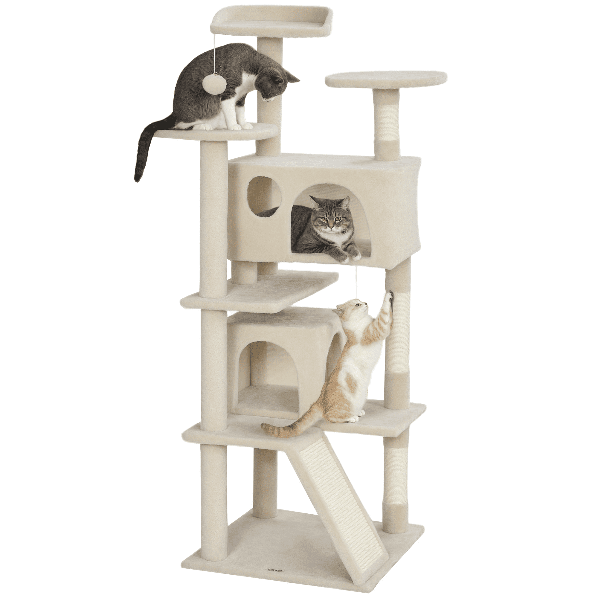 Click here for Pawhut 54 Cat Tree Tower With Scratching Posts  Ca... prices