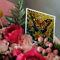 3drose, Butterfly and Flowers Abstract Mosaic Art, 1 Greeting Card with ...