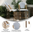 Merrick Lane Set of Two Indoor/Outdoor Stacking French Bistro Bar ...