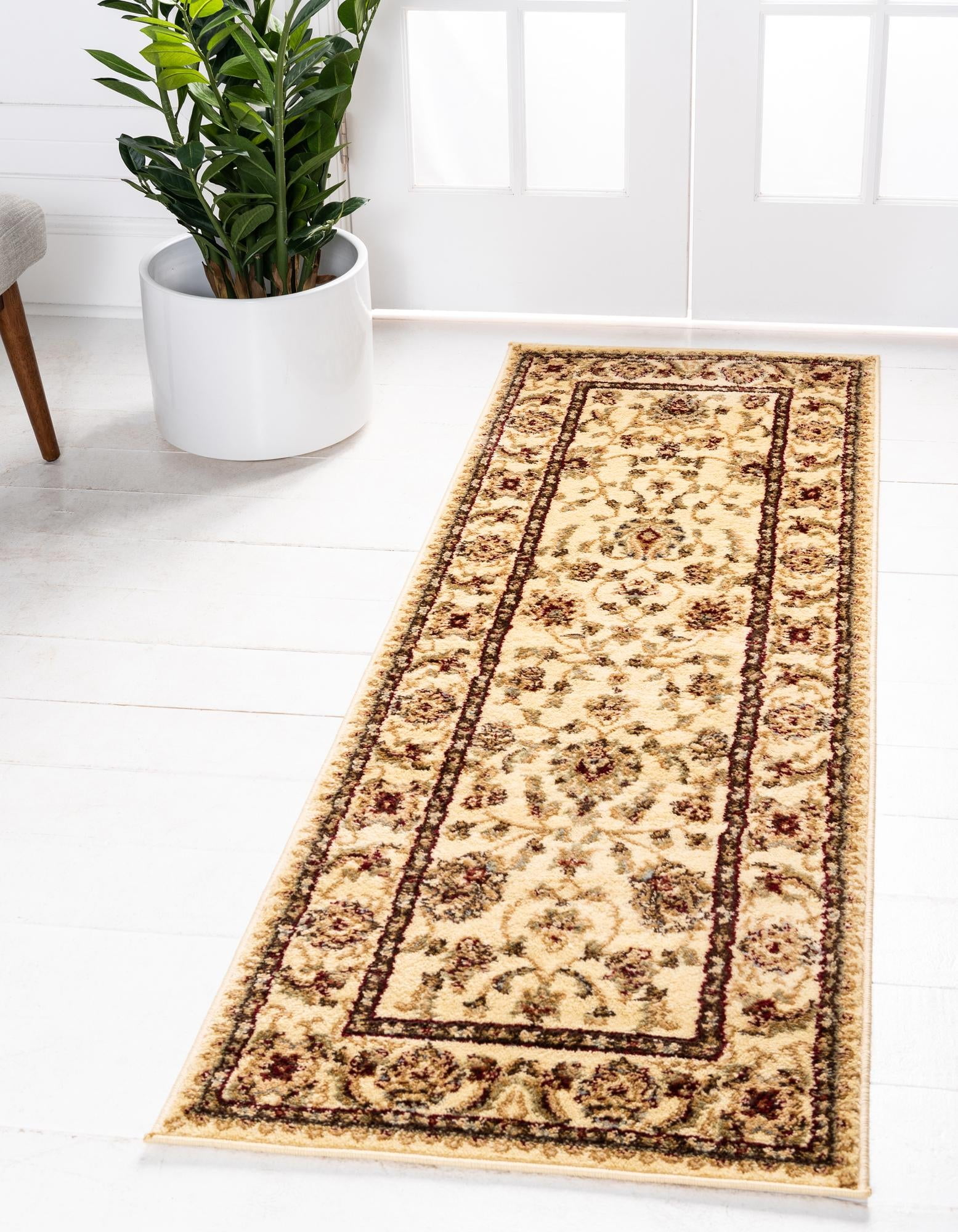 Rugs.com Aditi Collection Rug – 2' 2 x 6' Runner Cream Low Rug Perfect ...