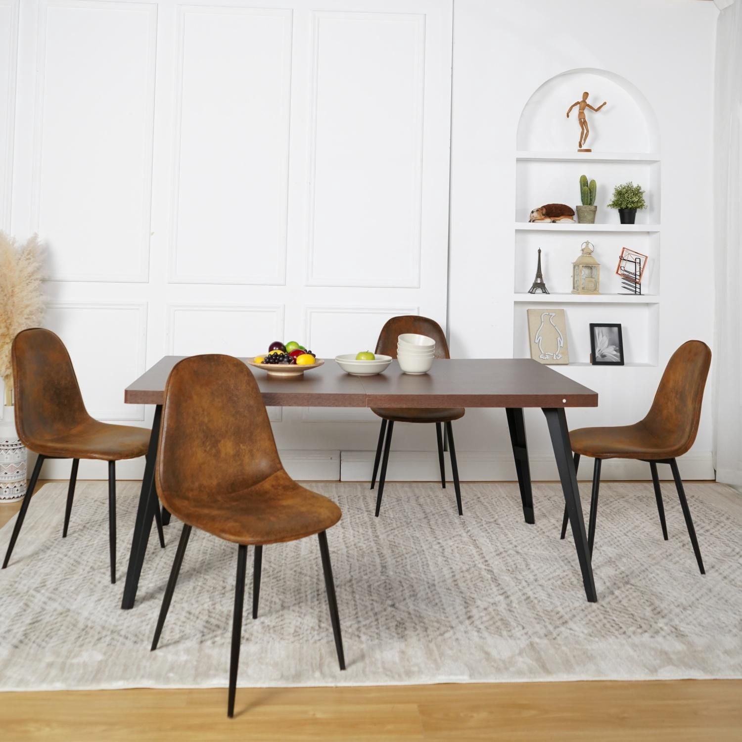 Homy Casa 5-Piece Dining Table Set - 4 Person Dining Sets with ...