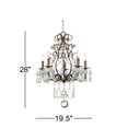 Vienna Full Spectrum 5-Light Bronze Pendant Chandelier with Crystal ...