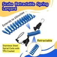 ABCISI Scuba Diving Lanyard, Heavy Duty Stainless Steel Core Spring ...