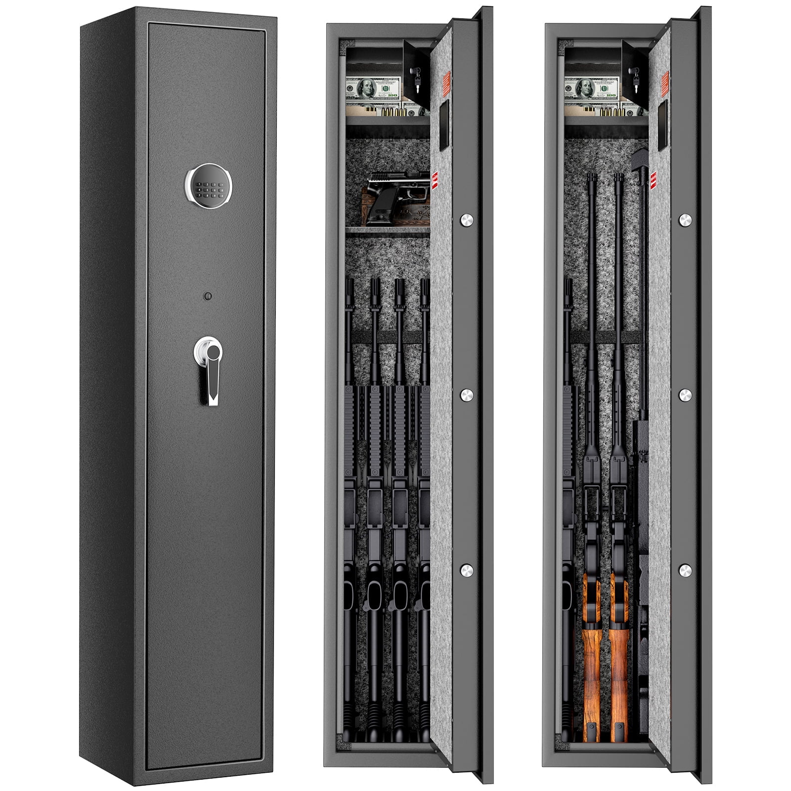 TOPQSC 5 Rifle Gun Safe,Gun Safes for Rifles and Pistols,Rifle Safe for ...