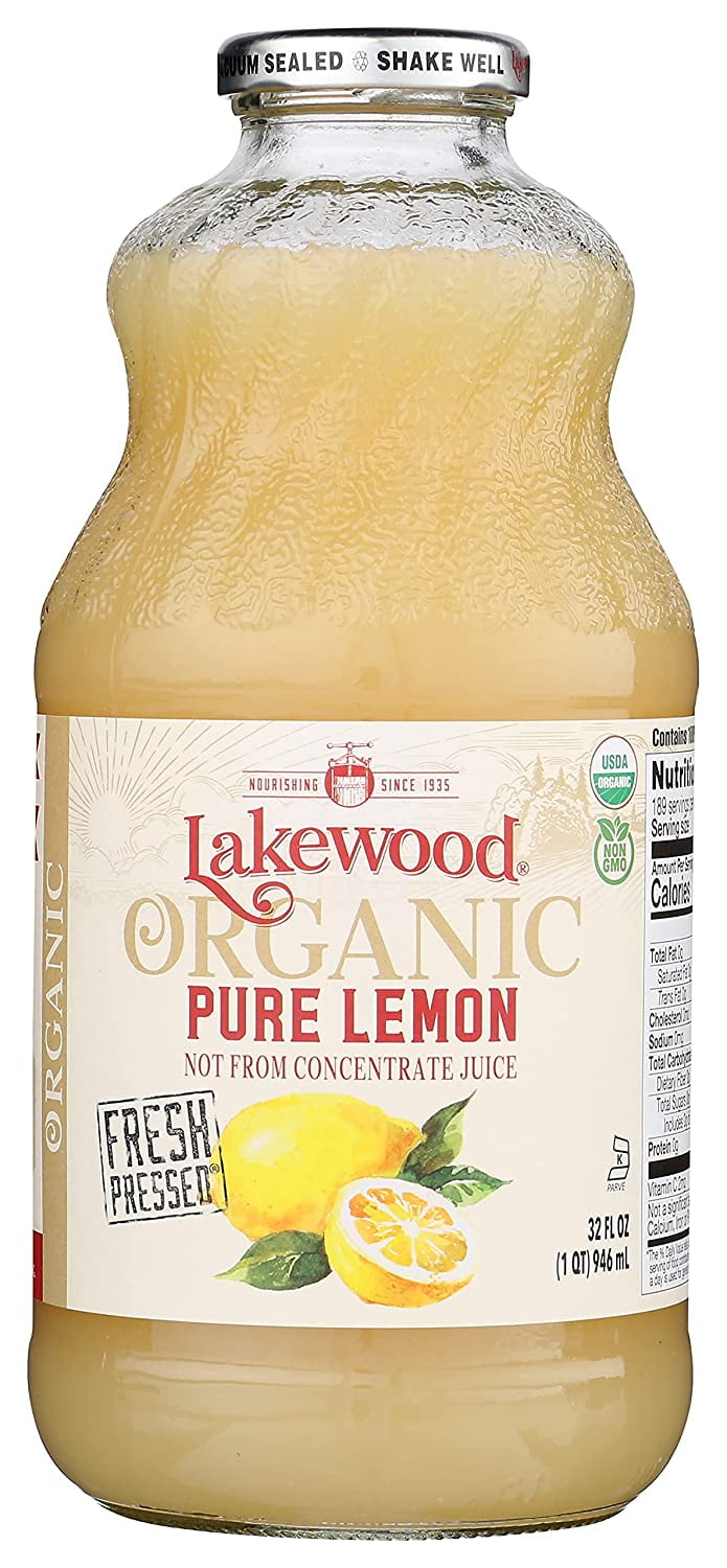 Lakewood Organic Pure Lemon Juice 32 fl oz Pack of 3 - Walmart.com